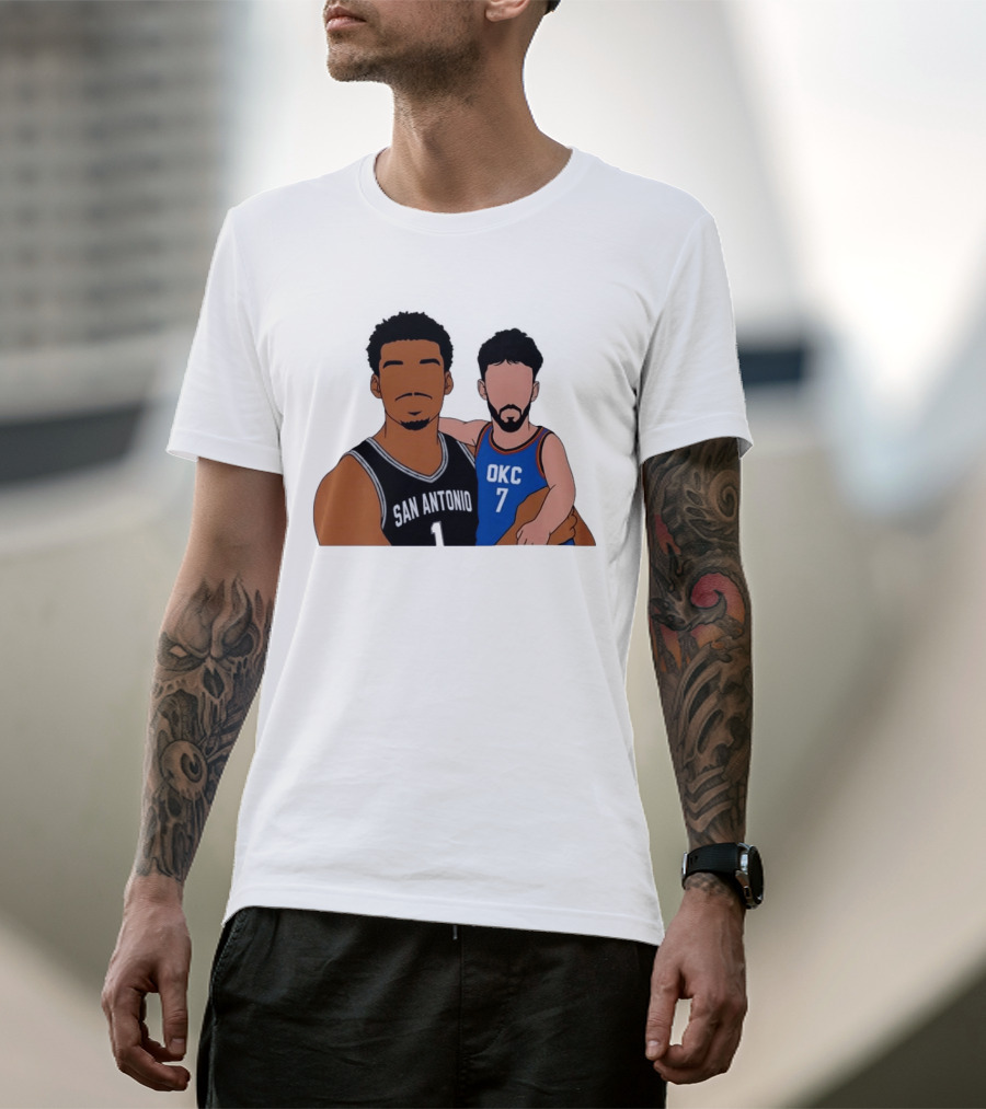 San Antonio Victor Wembanyama OKC Chet Holmgren Basketball T-Shirt