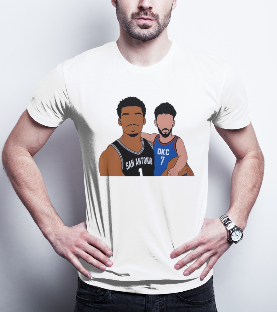 San Antonio Victor Wembanyama OKC Chet Holmgren Basketball T-Shirt