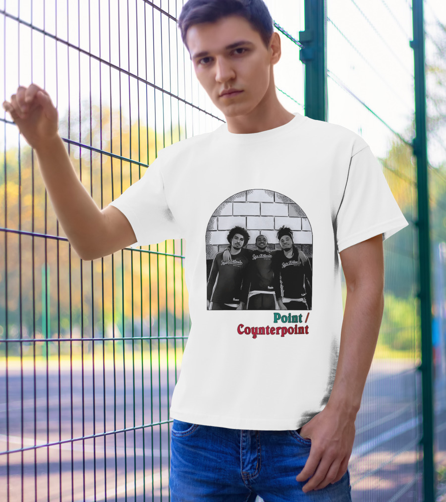 San Antonio Spurs Basketball Player Trio Point Counterpoint T-Shirt