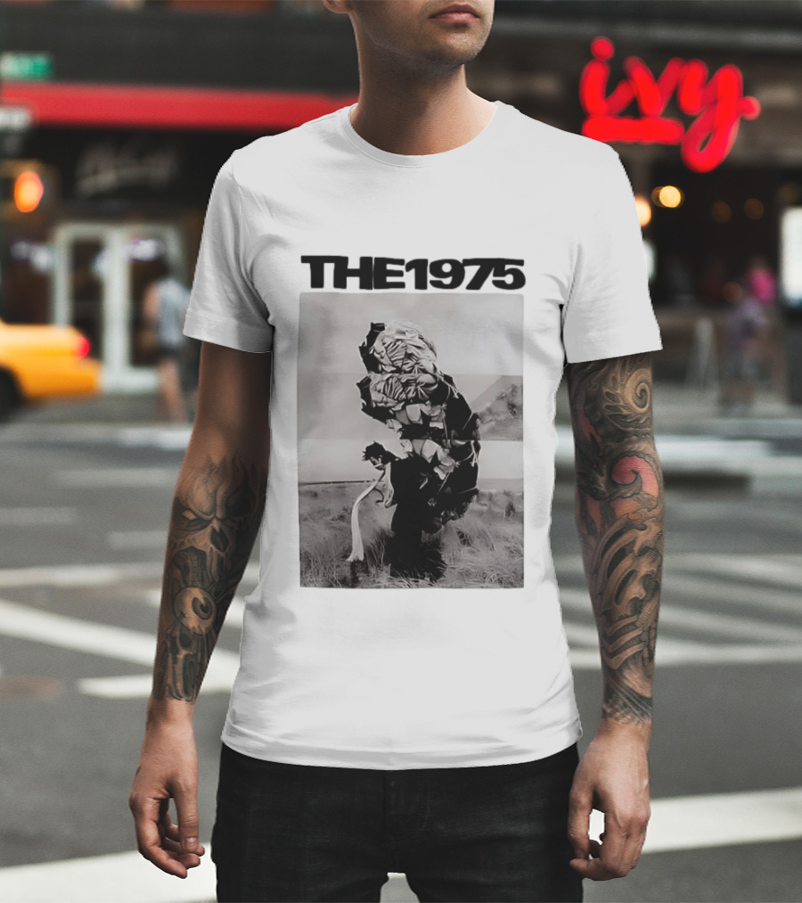 The 1975 Abstract Monochrome Figure And Floral Compilation T-Shirt