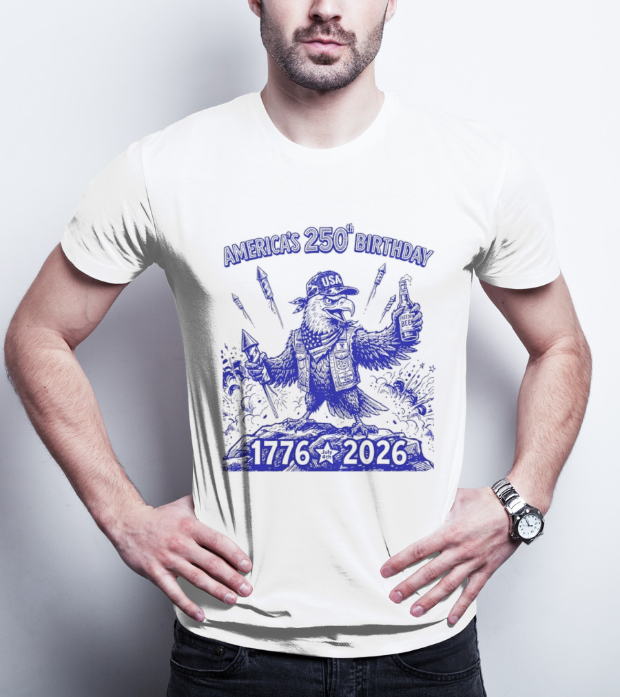 America's 250th Birthday Semiquincentennial Eagle 1776 2026 T-Shirt