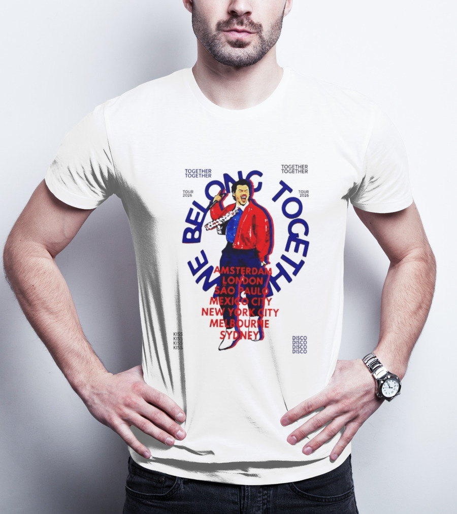Together We Belong Tour 2026 Cities Amsterdam London Sao Paulo Mexico City New York Melbourne Sydney T-Shirt