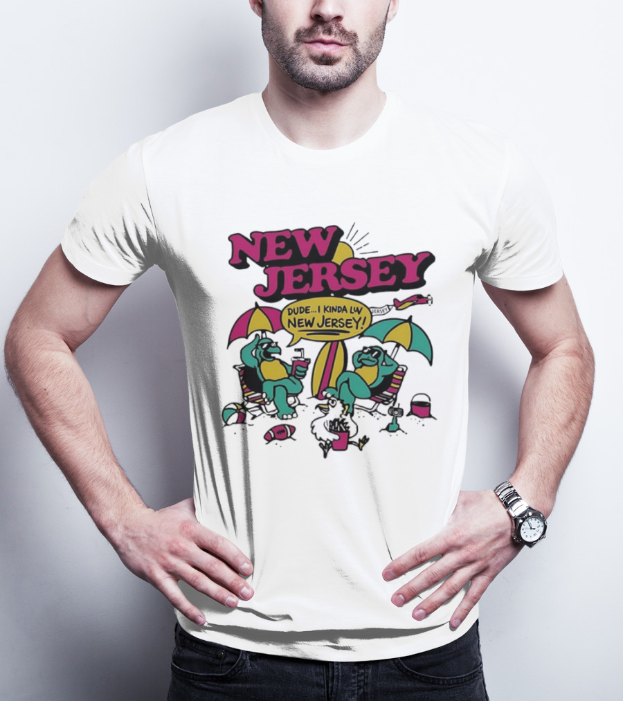 New Jersey Dude I Kinda Luv Beach Vibes With Beach Animals T-Shirt