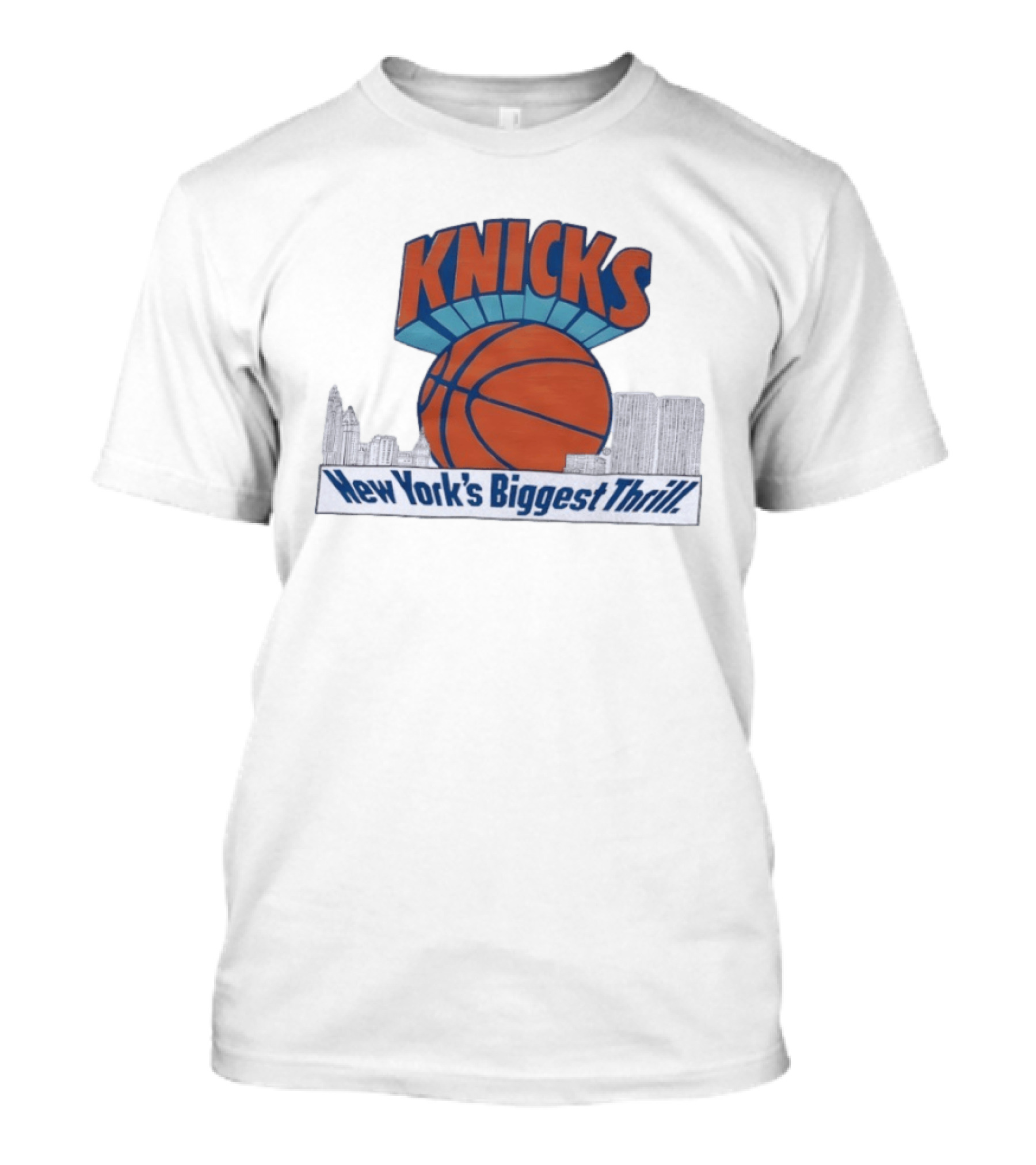 Knicks New York's Biggest Thrill Basketball Skyline T-Shirt