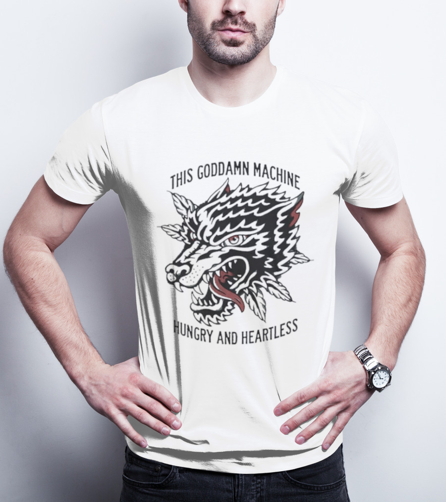 The Wonder Years This Goddamn Machine Wolf Head Hungry And Heartless T-Shirt