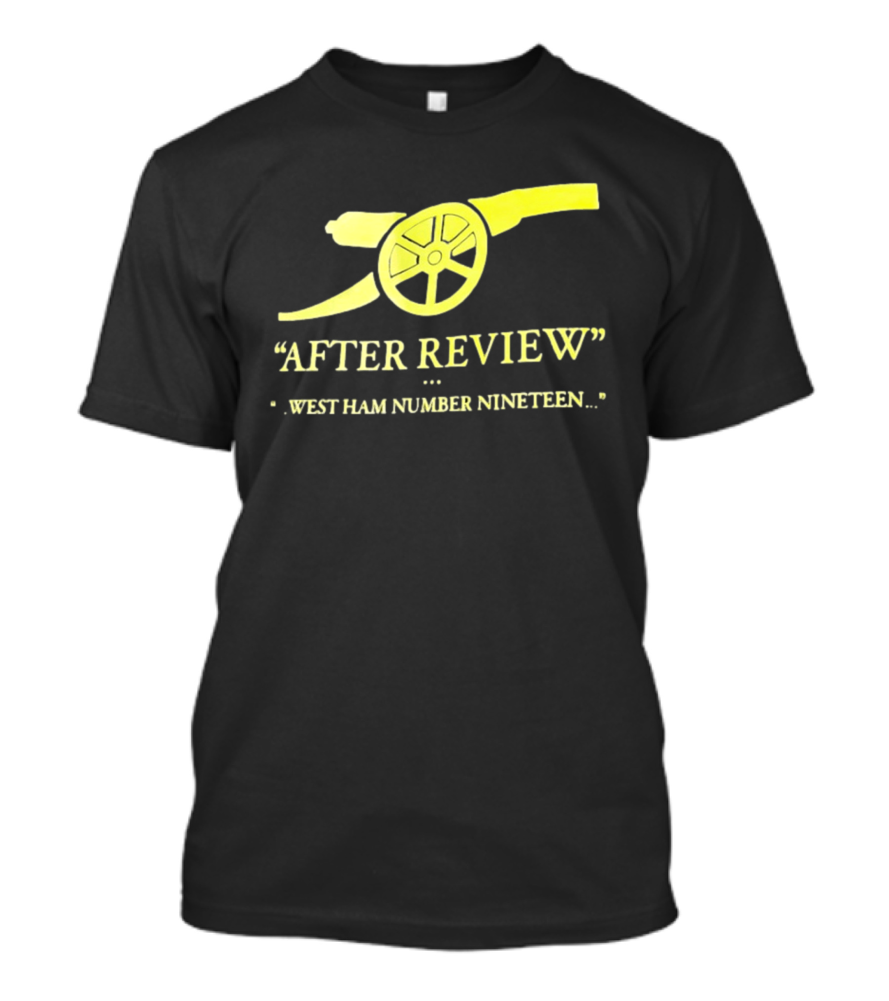 Arsenal Football Club Cannon After Review West Ham Number Nineteen T-Shirt
