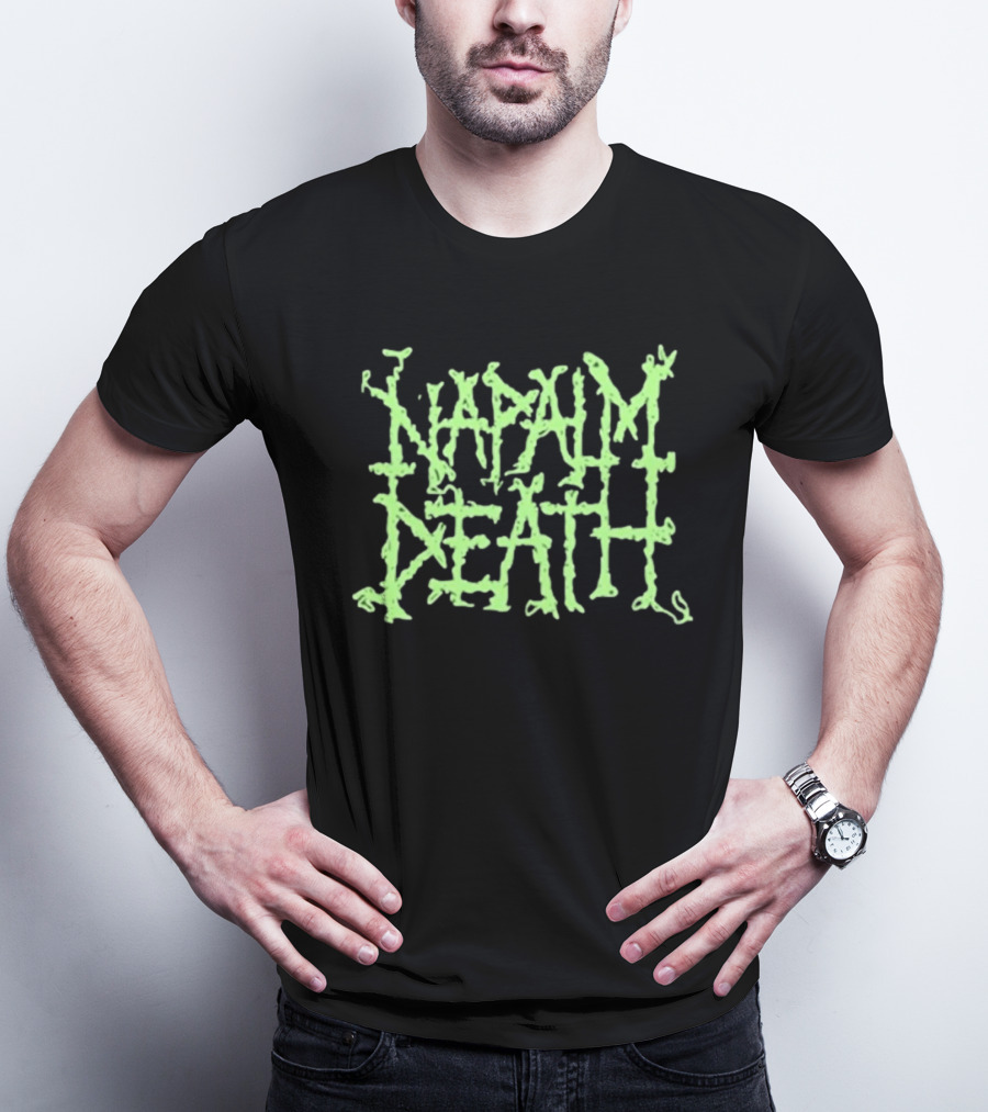 Napalm Death Grindcore Band Logo Merchandise T-Shirt