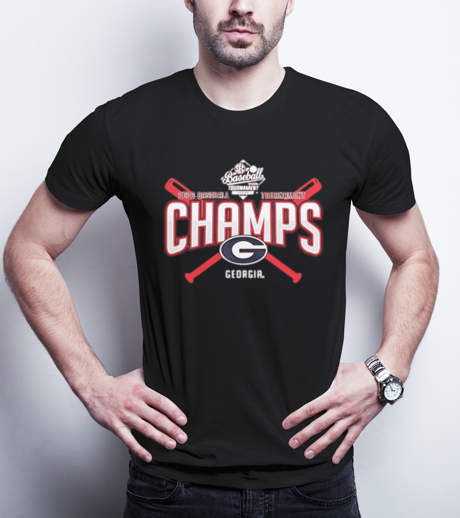 SEC Baseball Tournament 2026 Champs Georgia Bulldogs T-Shirt