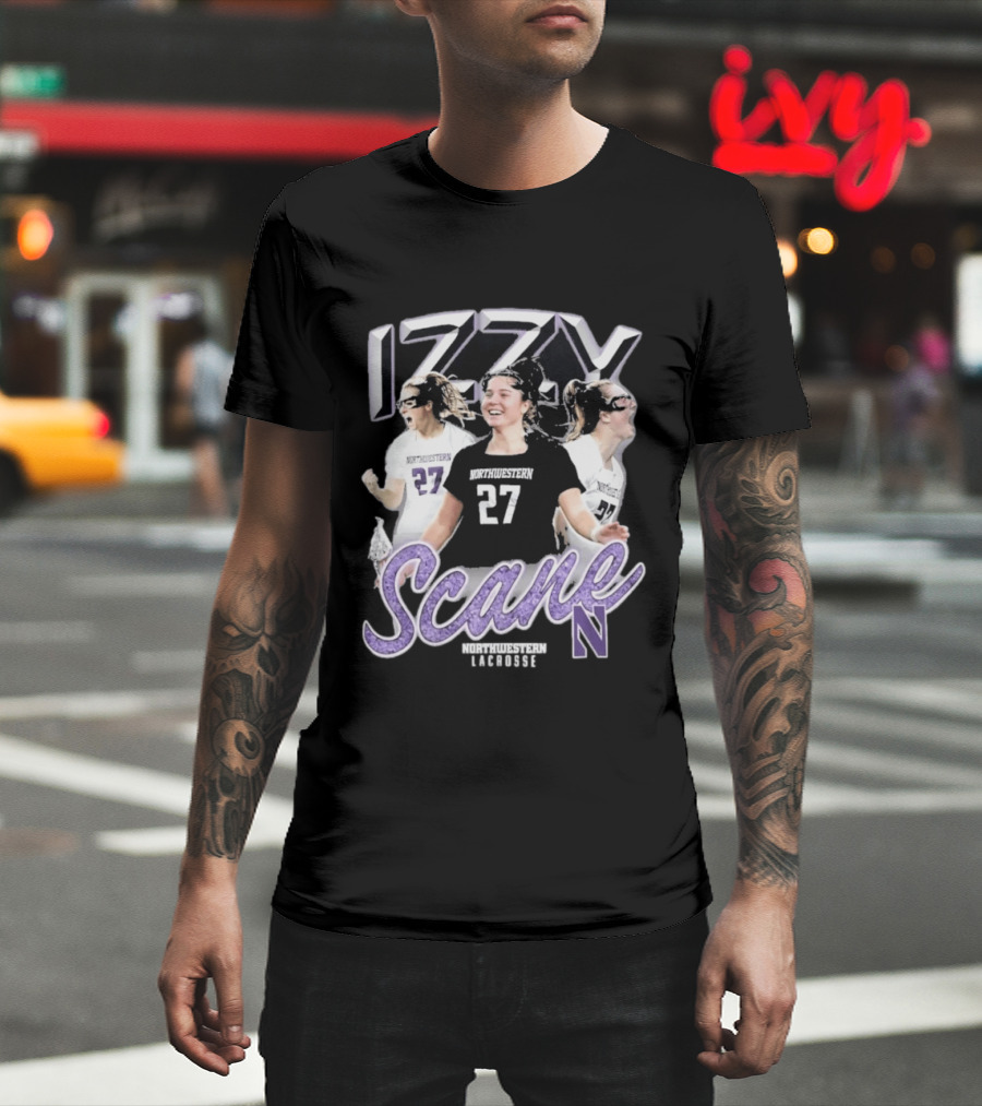 Northwestern Wildcats Izzy Scane 27 Lacrosse Star Athlete Highlights T-Shirt