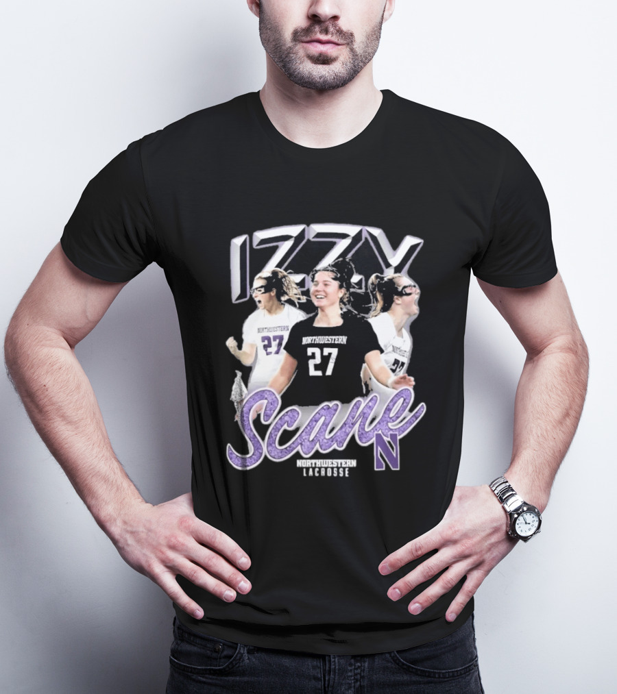 Northwestern Wildcats Izzy Scane 27 Lacrosse Star Athlete Highlights T-Shirt