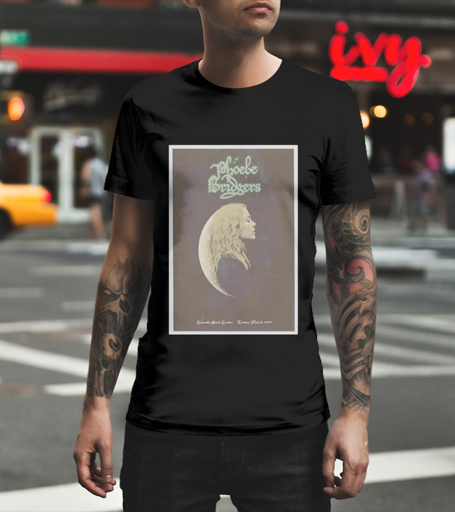 Phoebe Bridgers Moon Profile Greenville South Carolina Tuesday May 19 2026 T-Shirt