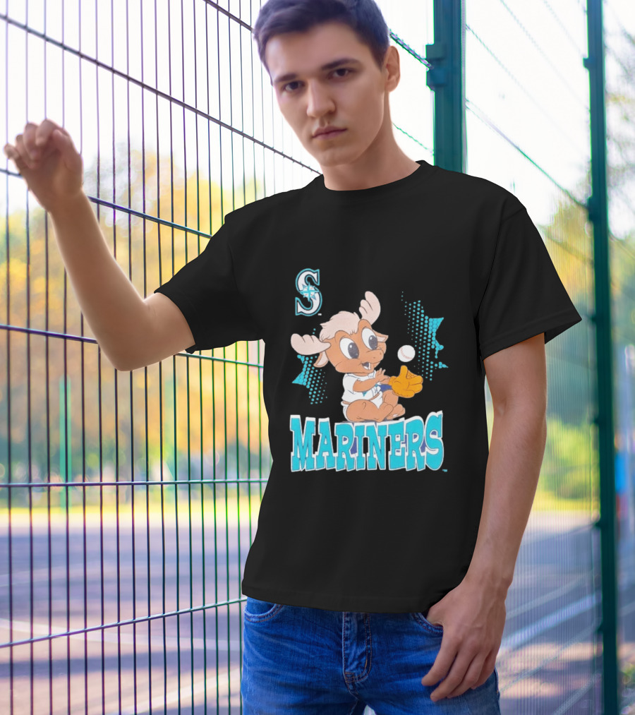 Seattle Mariners Baby Moose Rookie Baseball Glove Mariners T-Shirt