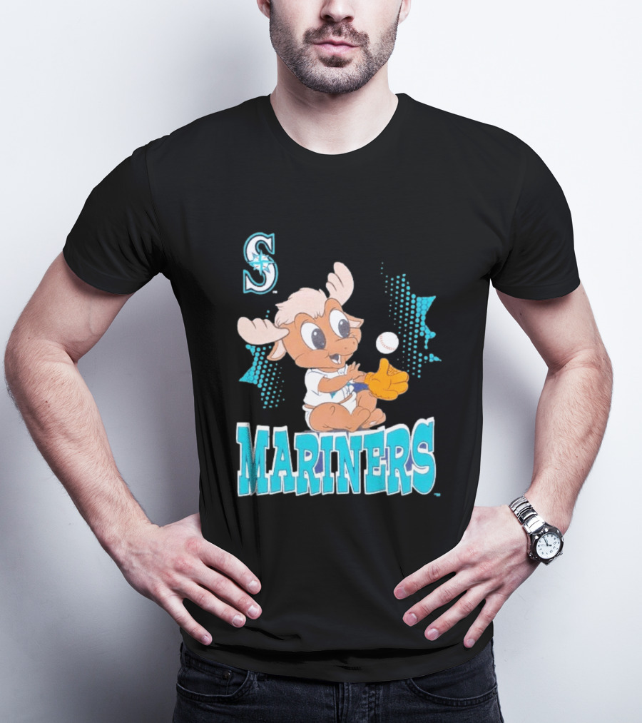 Seattle Mariners Baby Moose Rookie Baseball Glove Mariners T-Shirt