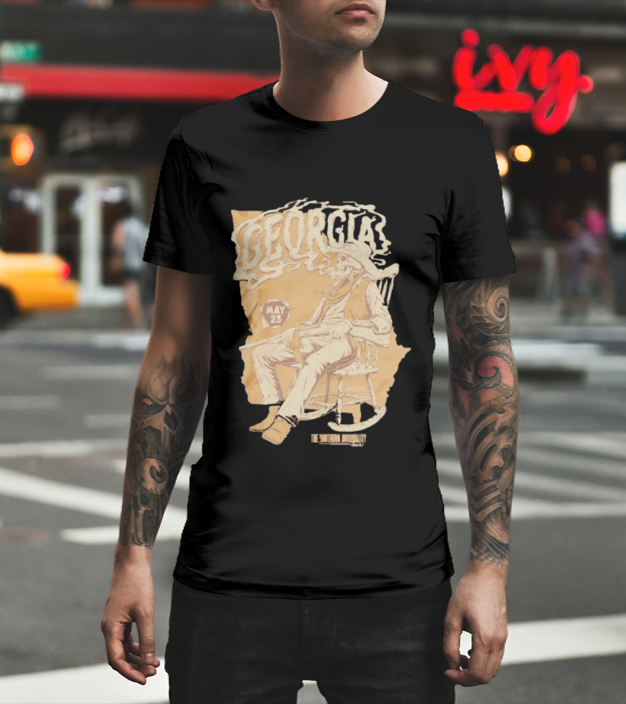 Georgia Skeleton Cowboy Southern Hospitality Tour May 23 MMXXVI T-Shirt
