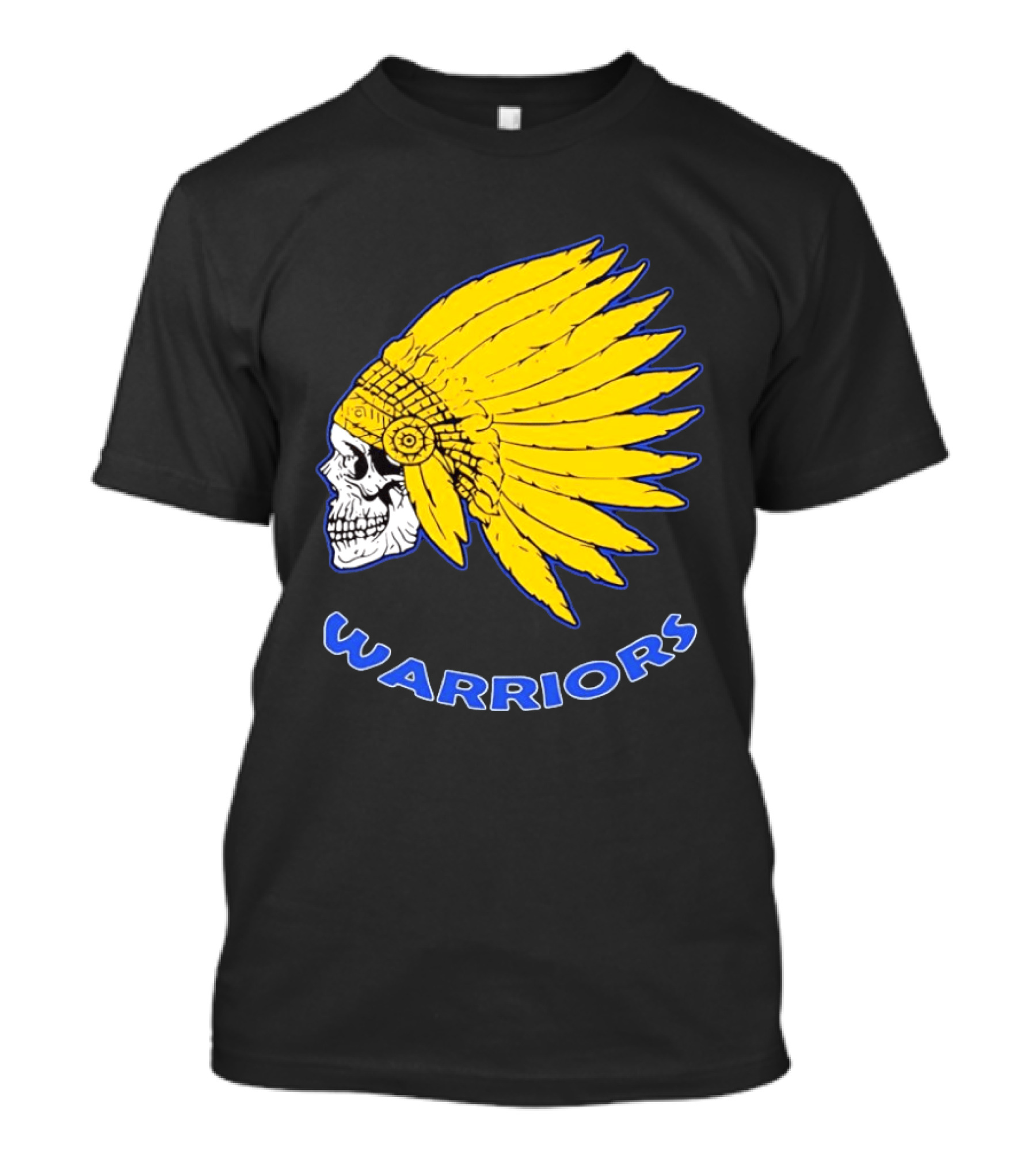 Warriors Fearless Spirit Skull Yellow Headdress T-Shirt