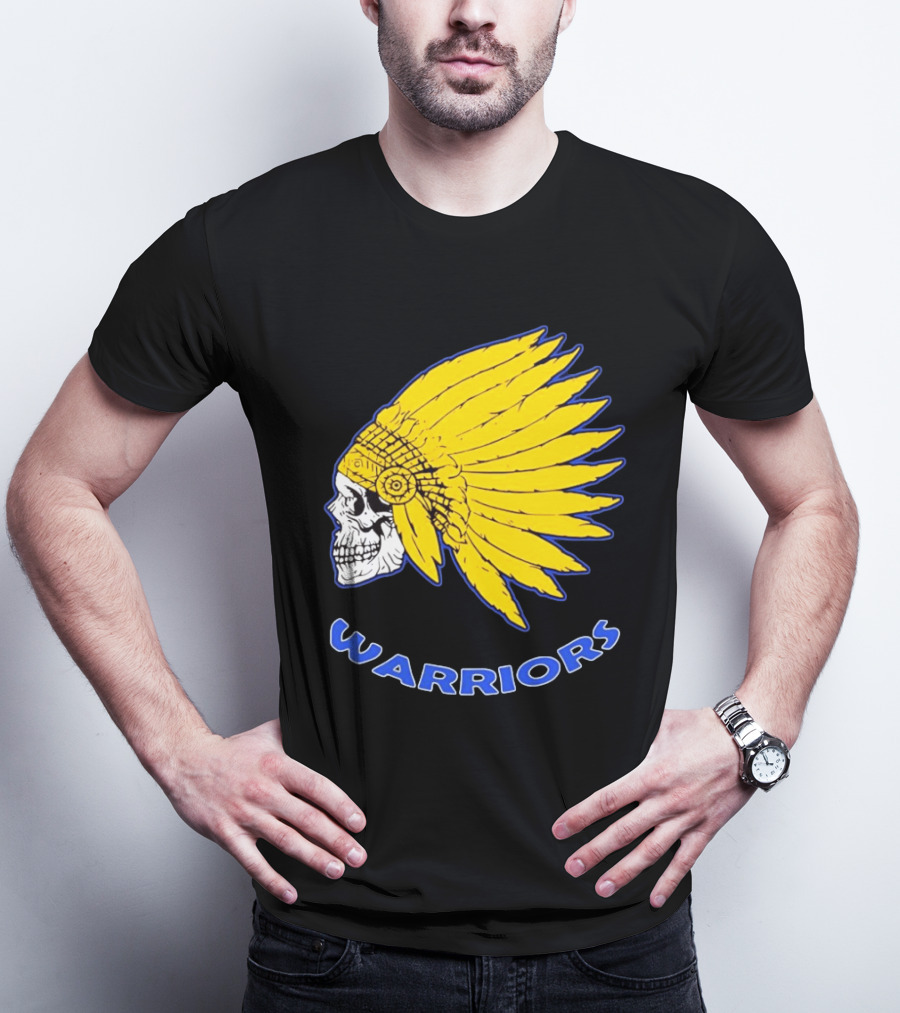 Warriors Fearless Spirit Skull Yellow Headdress T-Shirt