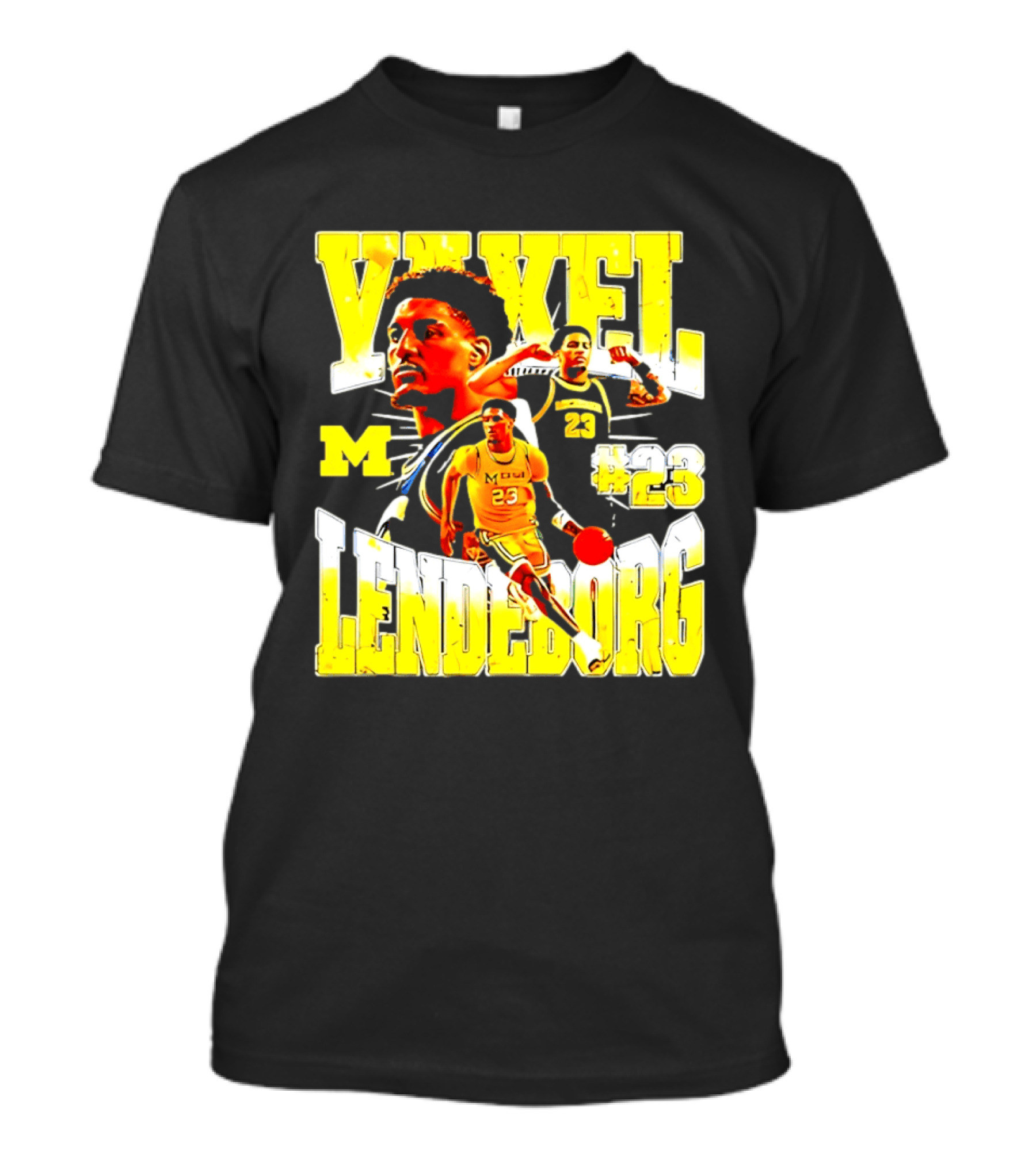Yaxel Lendeborg #23 Michigan Wolverines Basketball M Player T-Shirt