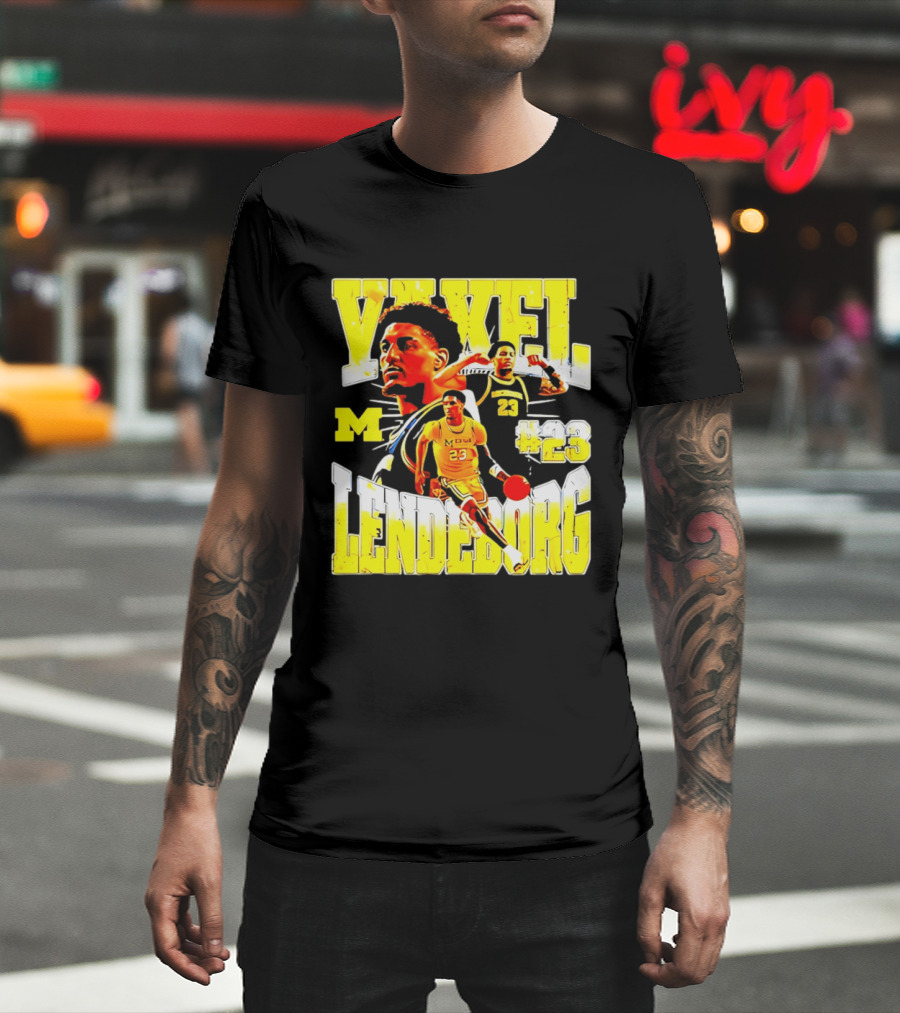 Yaxel Lendeborg #23 Michigan Wolverines Basketball M Player T-Shirt