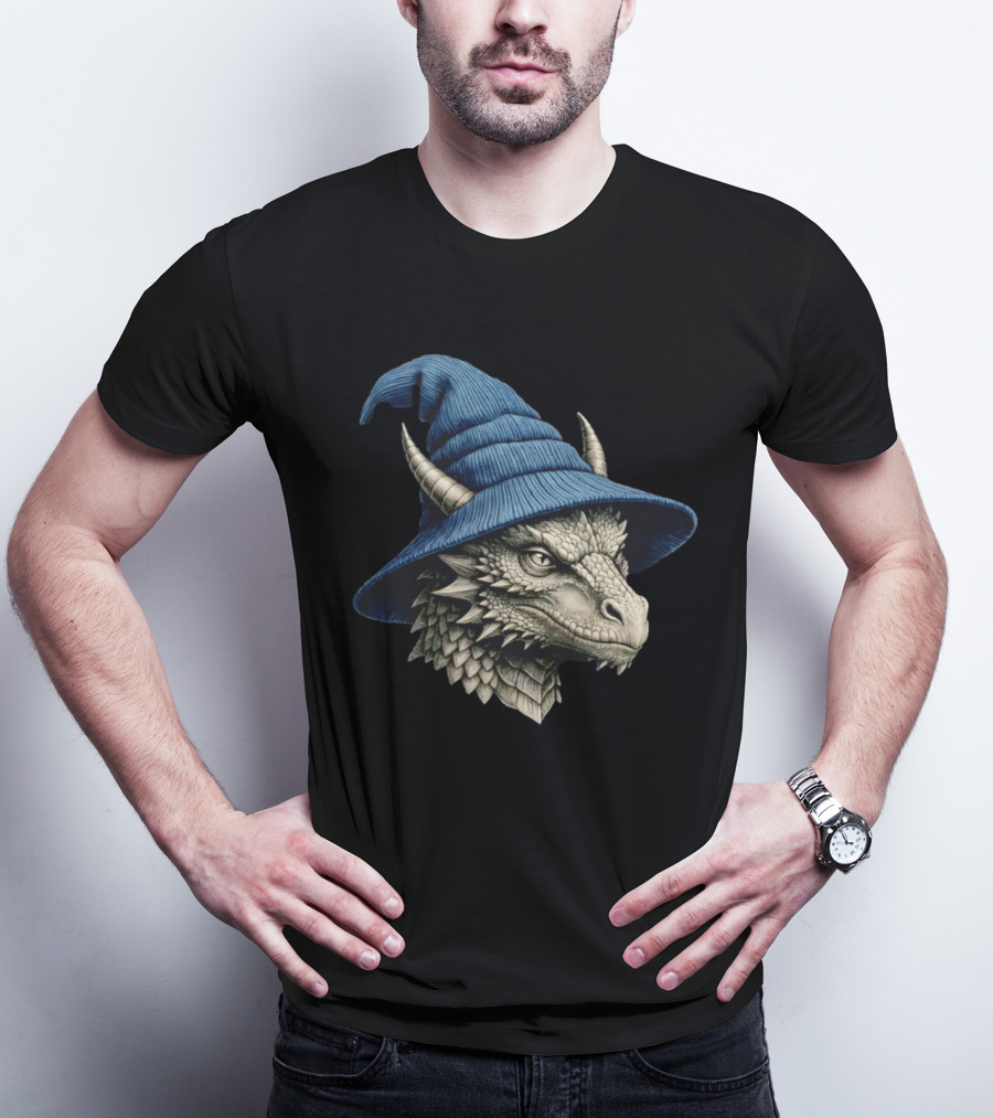 Beanie Dragon Wizard Hat Fantasy Creature T-Shirt