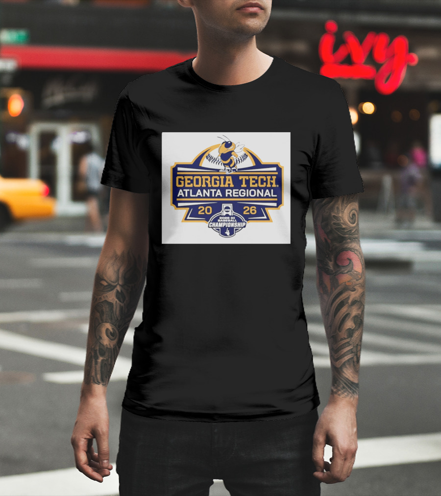 Georgia Tech Yellow Jackets Atlanta Regional 2026 NCAA DI Baseball Championship T-Shirt