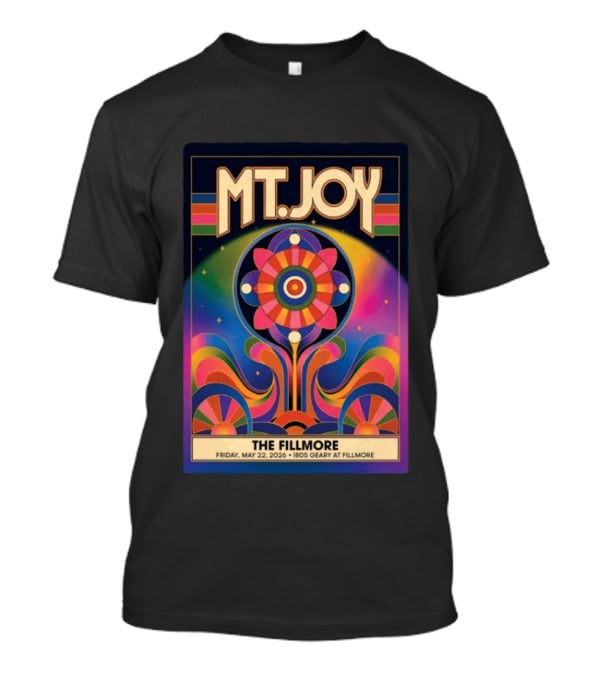 MT. Joy May 22 2026 The Fillmore 1805 Geary San Francisco Vintage Psychedelic T-Shirt