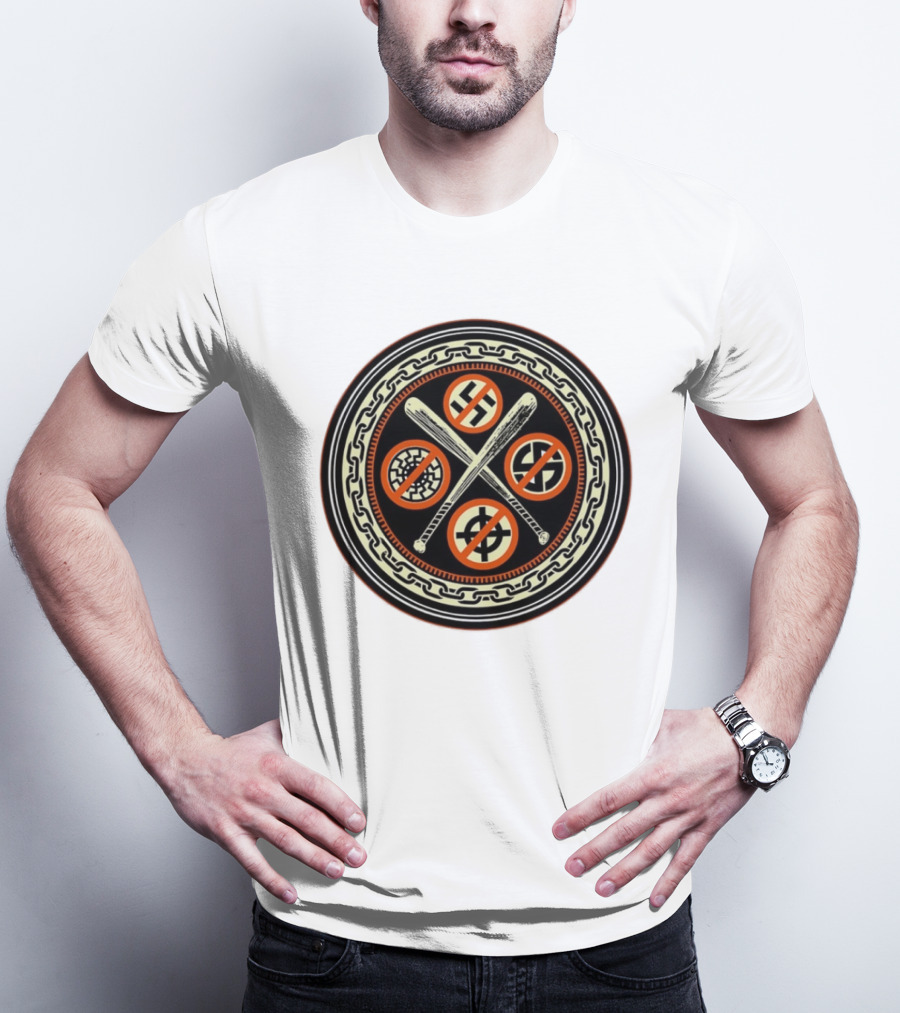 Antifascist Action Symbol No Nazis Iconography T-Shirt