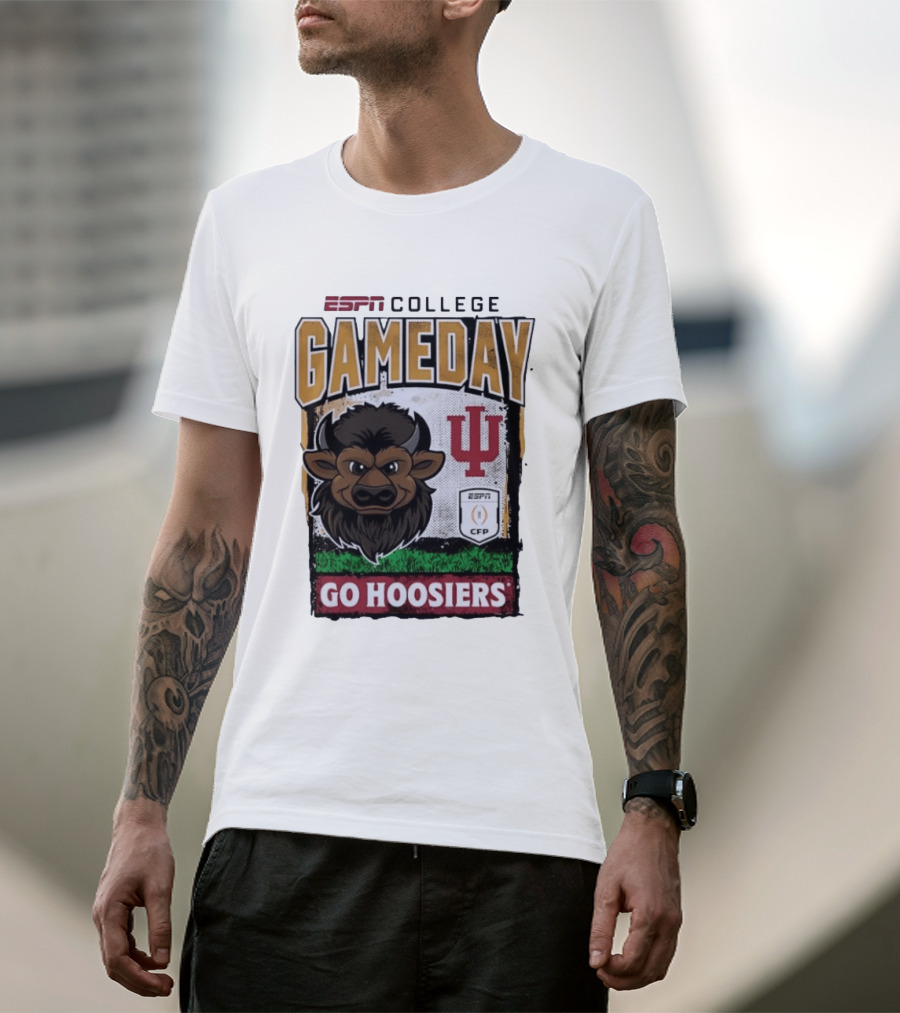 ESPN College Gameday Go Hoosiers IU Buffalo Football T-Shirt