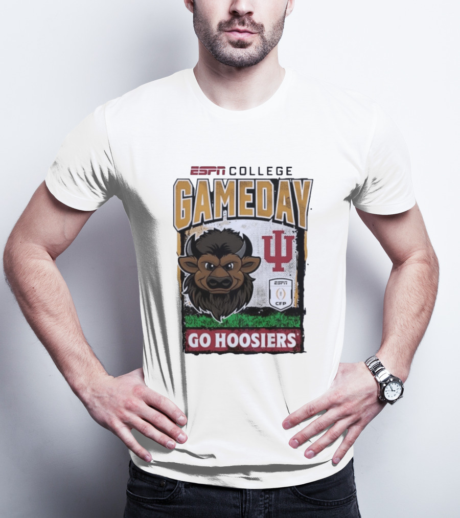 ESPN College Gameday Go Hoosiers IU Buffalo Football T-Shirt