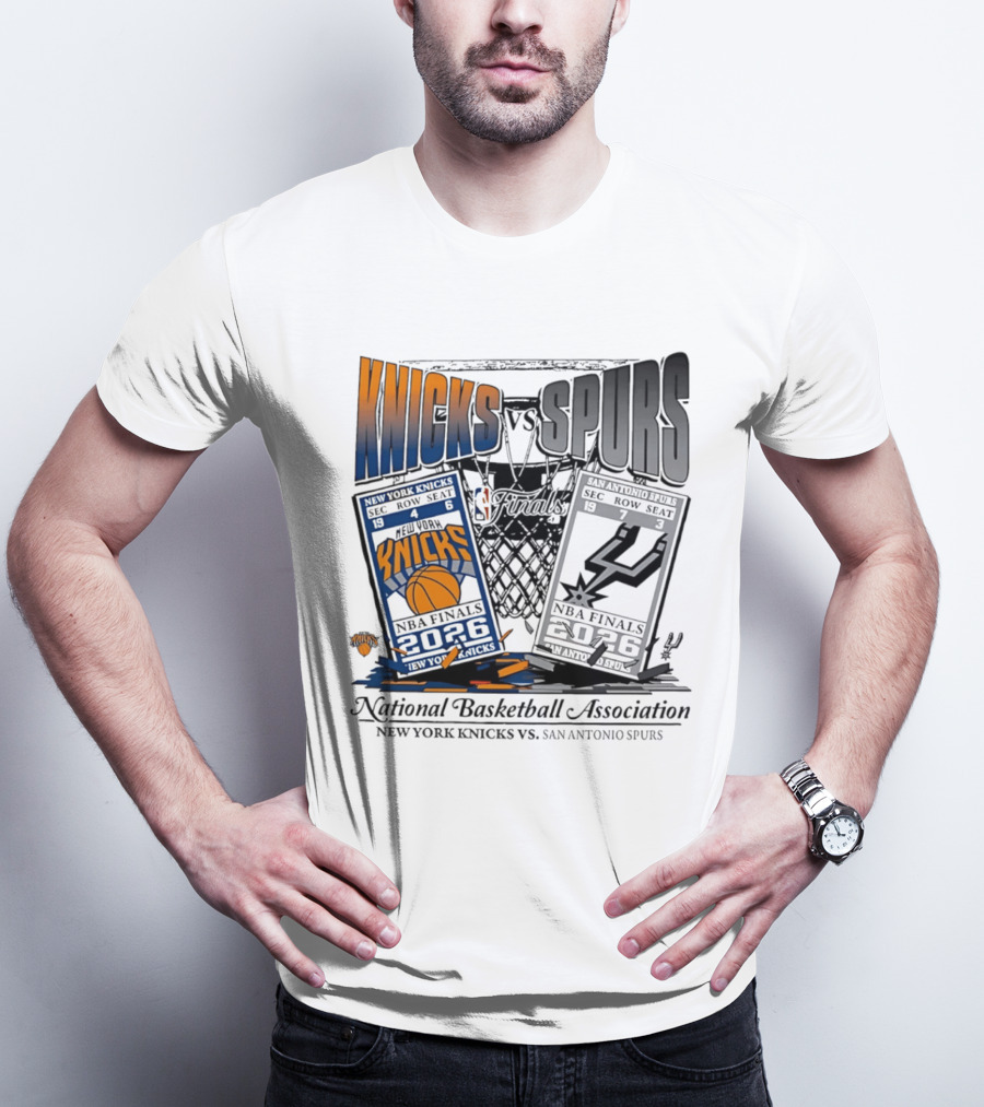 New York Knicks Vs San Antonio Spurs NBA Finals Tickets 2026 National Basketball Association T-Shirt