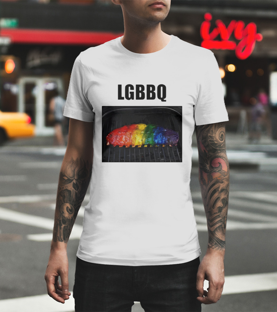 LGBBQ Rainbow Ribs LGBTQ BBQ T-Shirt