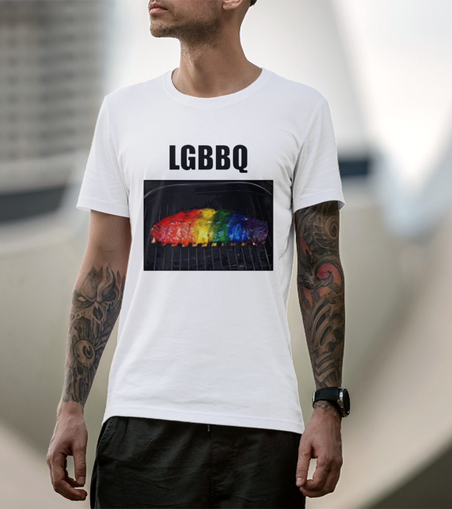 LGBBQ Rainbow Ribs LGBTQ BBQ T-Shirt