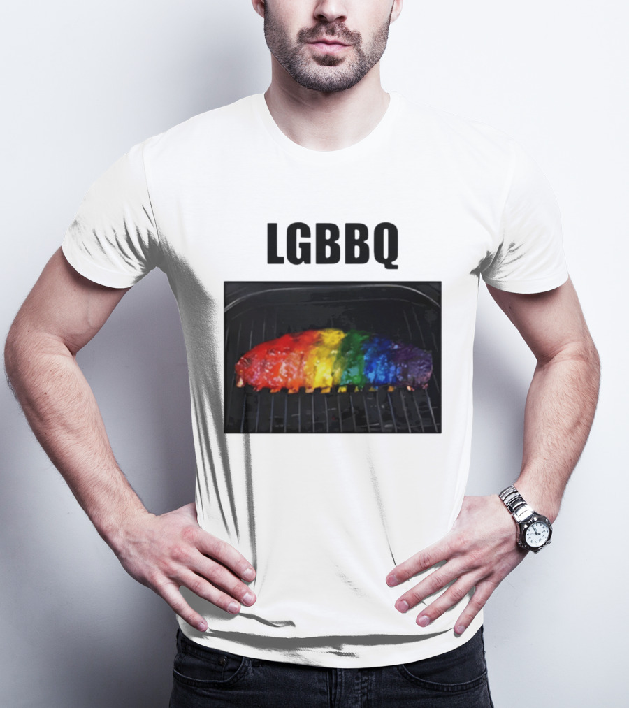 LGBBQ Rainbow Ribs LGBTQ BBQ T-Shirt