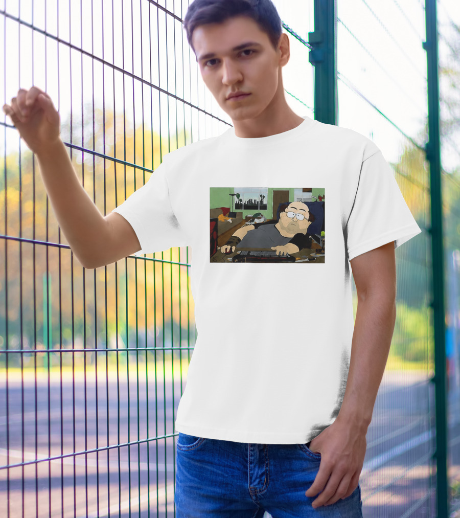 Gamer South Park Meme Online Gaming Guy Couch Scene T-Shirt