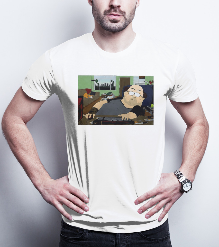 Gamer South Park Meme Online Gaming Guy Couch Scene T-Shirt