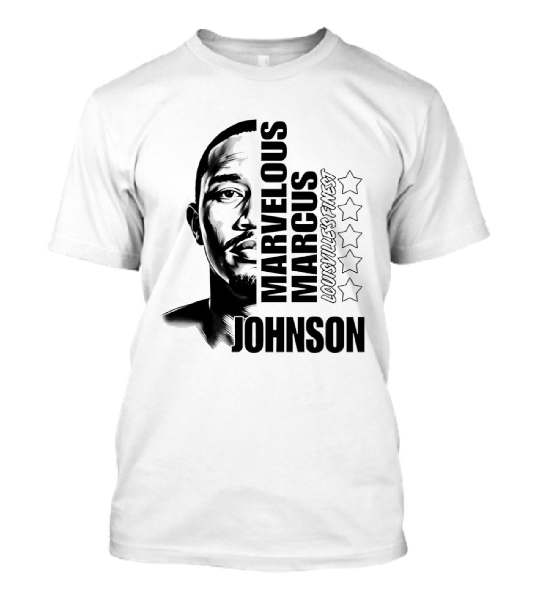 Marvelous Marcus Johnson Louisville's Finest Five Stars T-Shirt