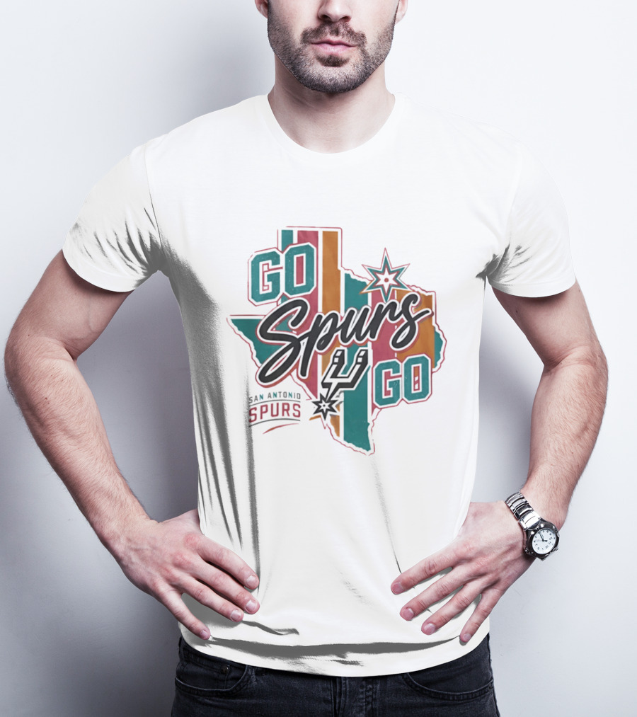 Go Spurs Go San Antonio Spurs Game Day Texas Map T-Shirt
