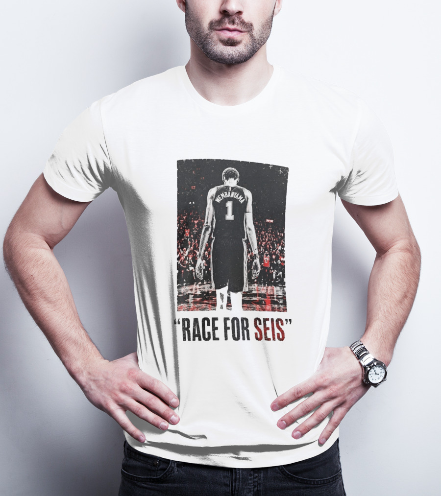 Victor Wembanyama Number 1 Race For Seis San Antonio Spurs T-Shirt