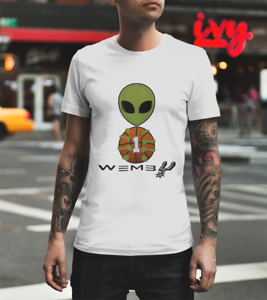 Wemby Alien Victor Wembanyama San Antonio Spurs NBA Basketball Alien T-Shirt