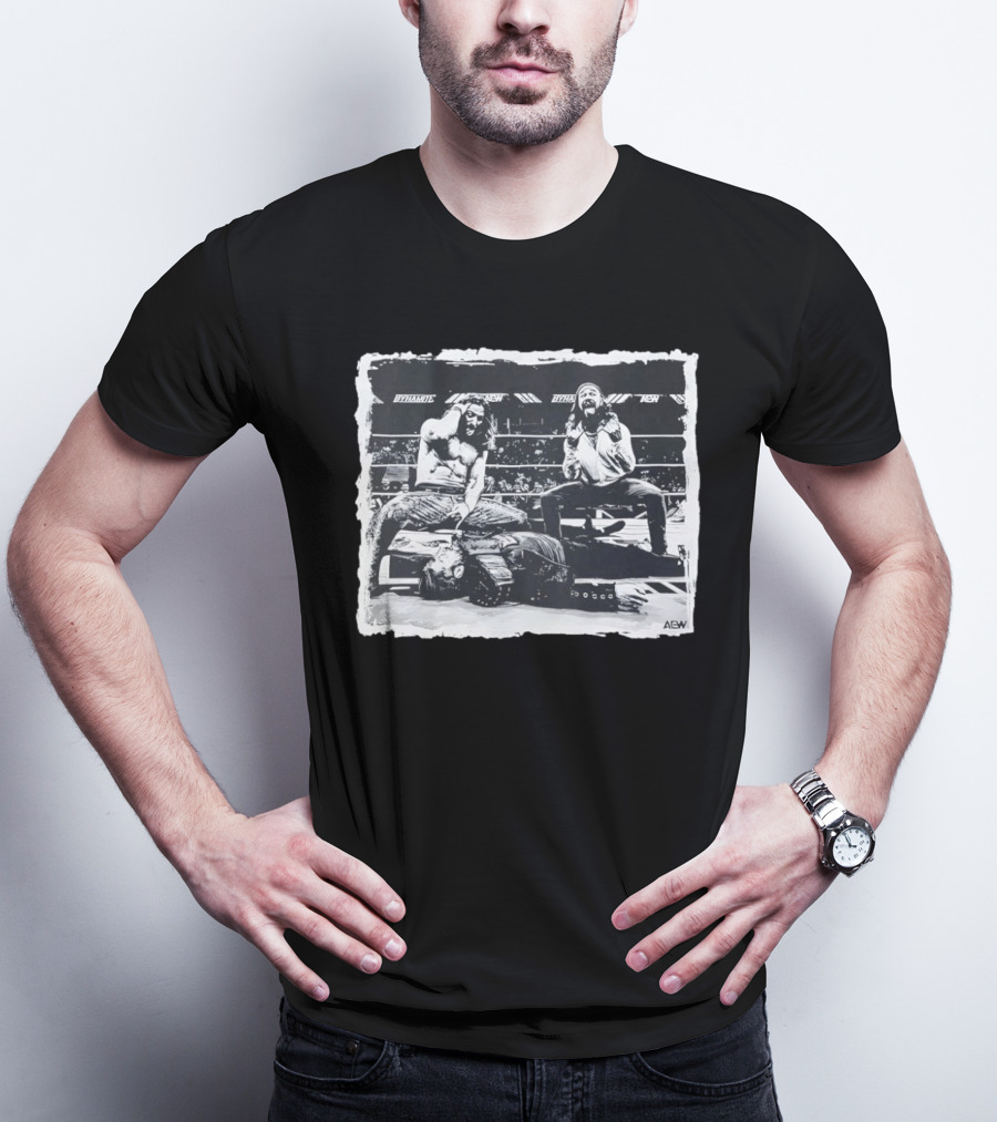 AEW Dynamite Young Bucks Adam Cole Wrestling Ring Pose T-Shirt