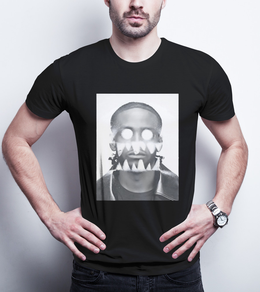 Astro Surreal Man Glowing Eyes Sharp Teeth T-Shirt
