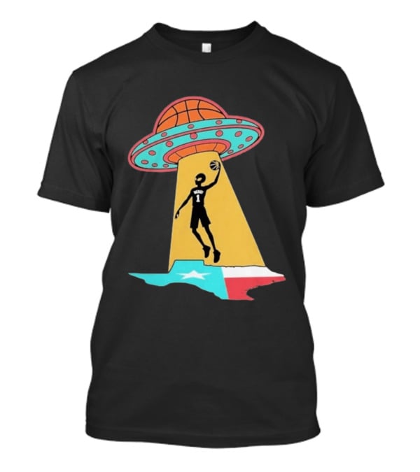 San Antonio Wemby The Alien Spurs Star UFO Basketball Texas T-Shirt