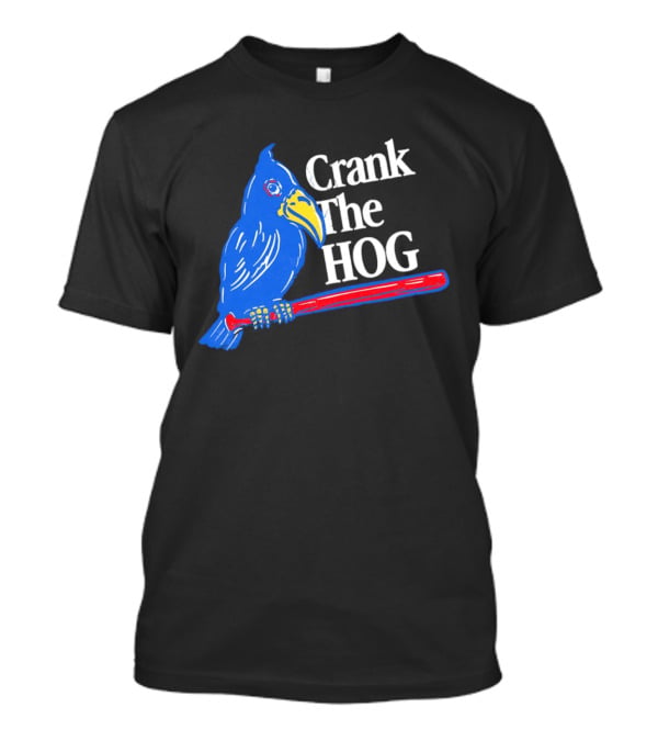 Kansas Jayhawks Crank The Hog Baseball Bird T-Shirt