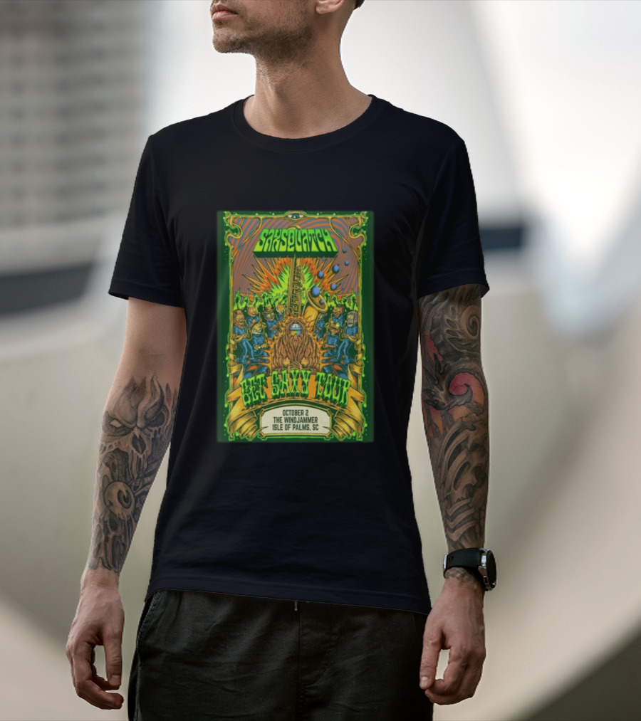 Saxsquatch Get Saxy Tour The Windjammer Isle Of Palms SC October 2 2026 T-Shirt
