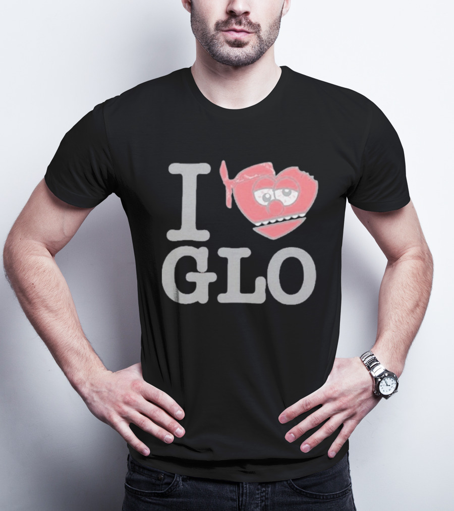 I Love Glo Heart Bandana Glo Gang T-Shirt