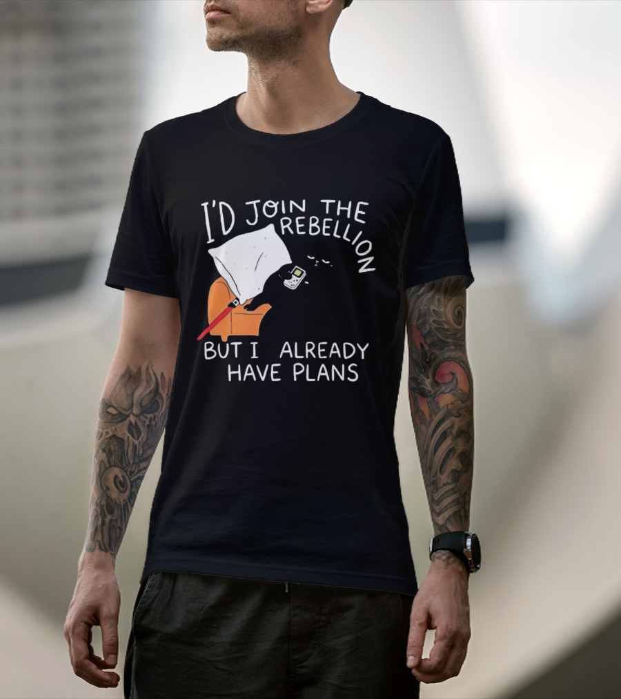 Lazy Cat Gaming Couch Rebellion Plans Funny Humor T-Shirt