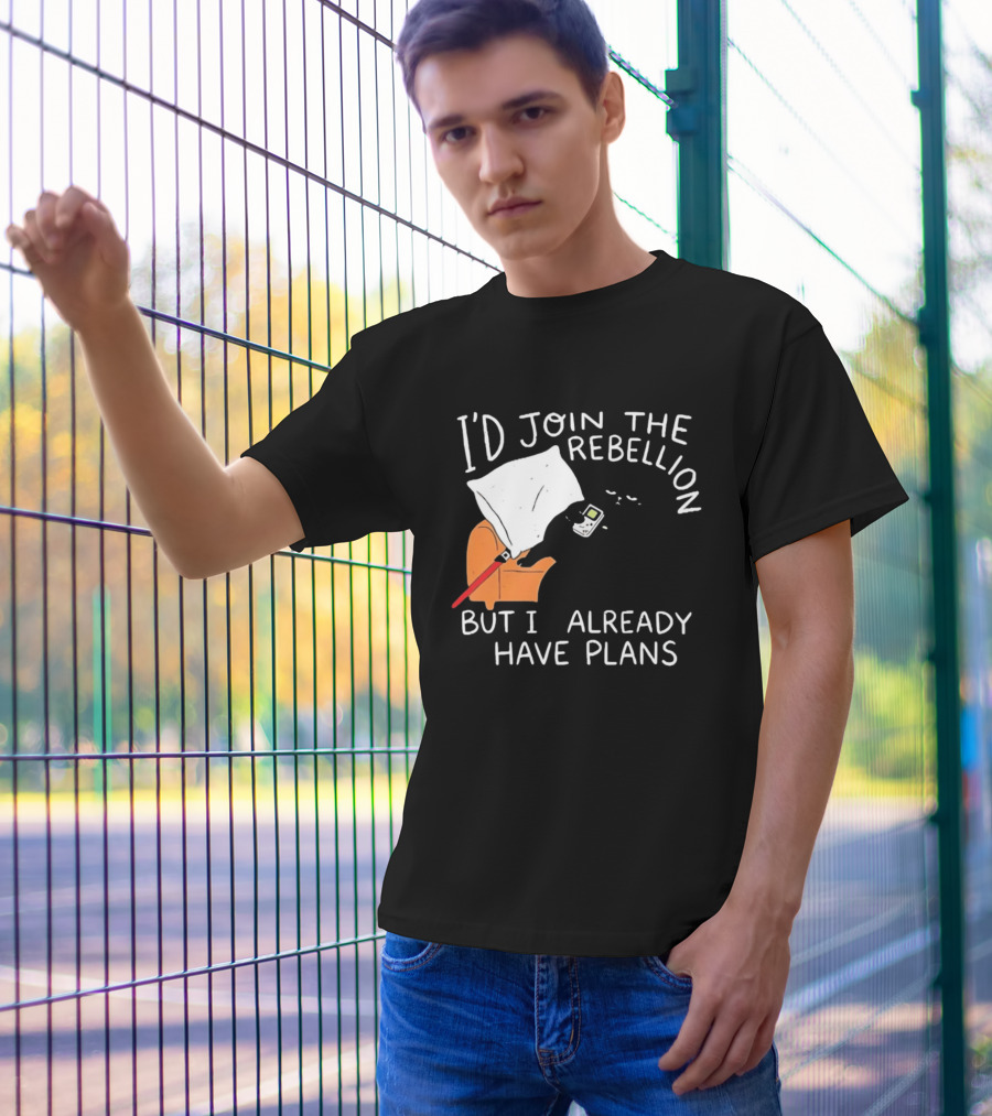 Lazy Cat Gaming Couch Rebellion Plans Funny Humor T-Shirt