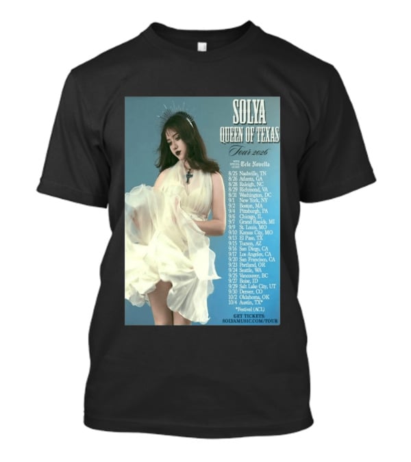 Solya Queen Of Texas Tour 2026 With Special Guest Tele Novella T-Shirt