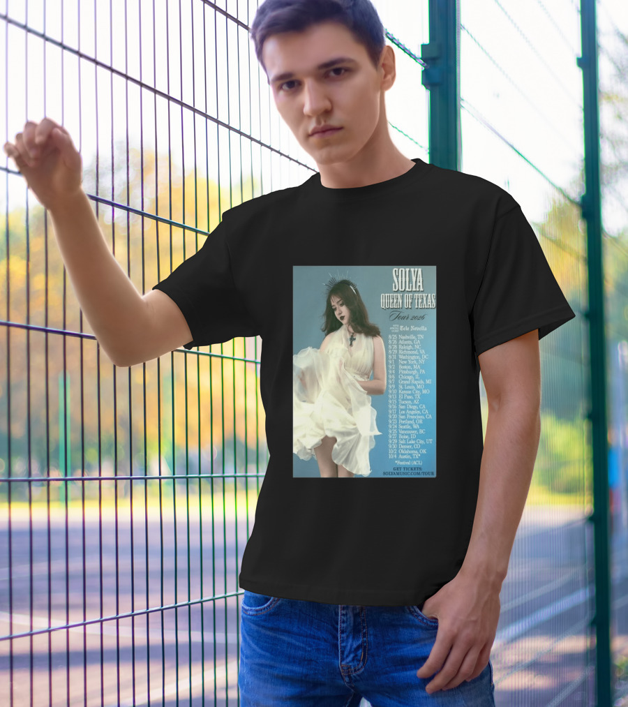Solya Queen Of Texas Tour 2026 With Special Guest Tele Novella T-Shirt