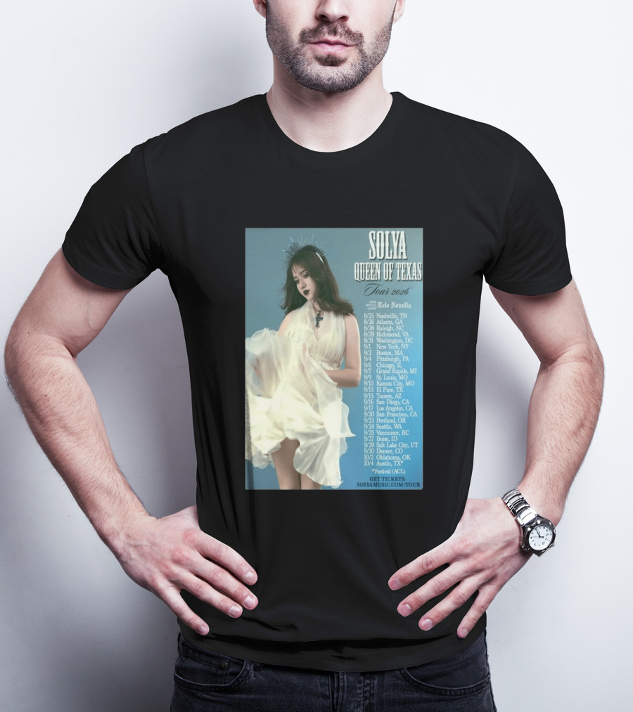Solya Queen Of Texas Tour 2026 With Special Guest Tele Novella T-Shirt