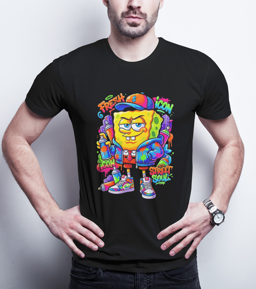 Sponge Bob Square Pants Fresh Icon Street Soul T-Shirt